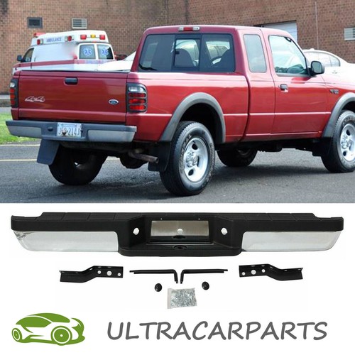 NEW Chrome Steel Rear Step Bumper Assembly Fit For 93-11 Ford Ranger ...