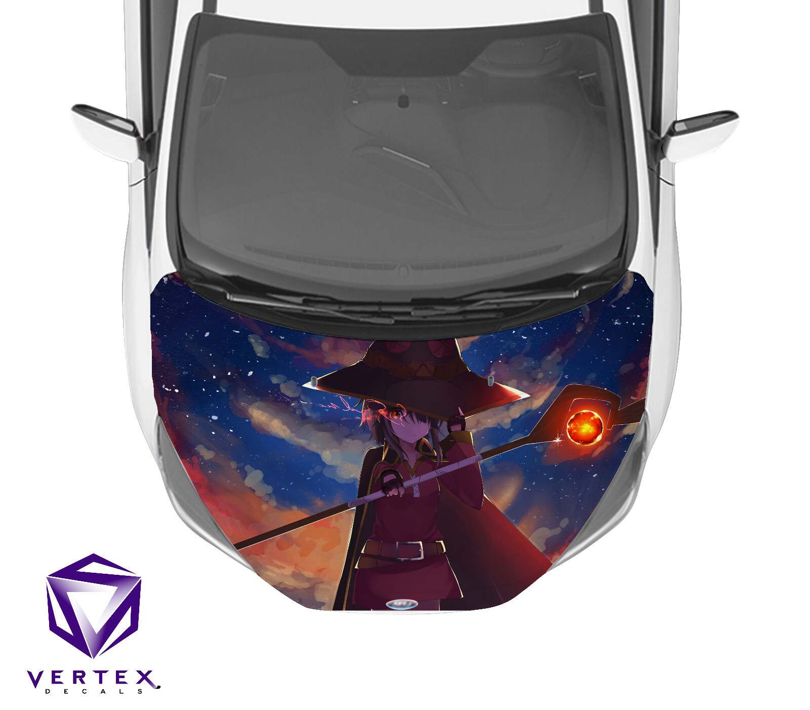 Megumin Stars Anime Hood Wrap Weatherproof Vinyl Decal 50X60 1-YR ...