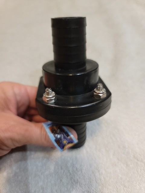 T-h Marine Double Barb Inline Scupper Check Valve 1-1/8 in Black ...