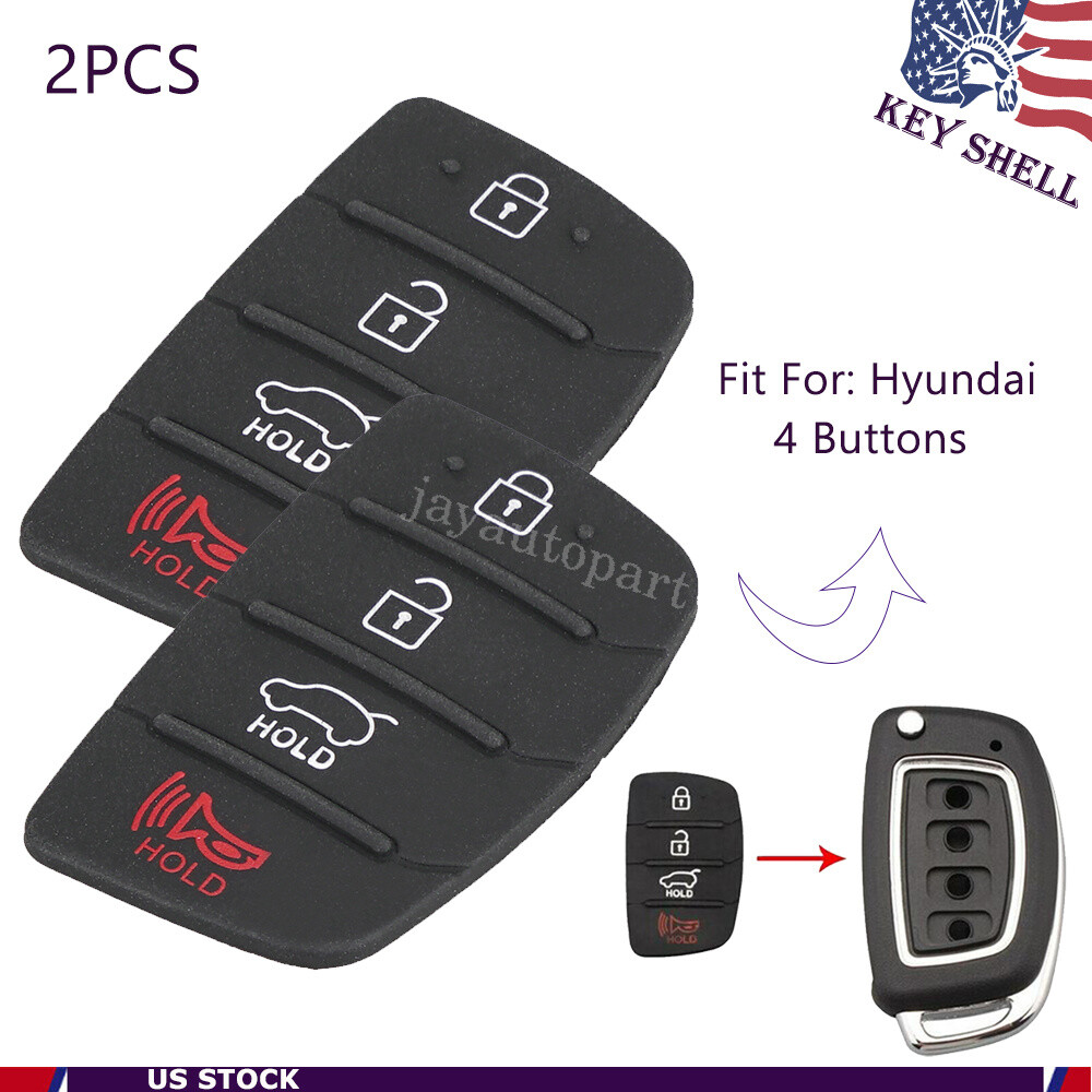 2 for 2015 2016 2017 2018 2019 Hyundai Sonata Key Fob Case Rubber Pad 4 ...