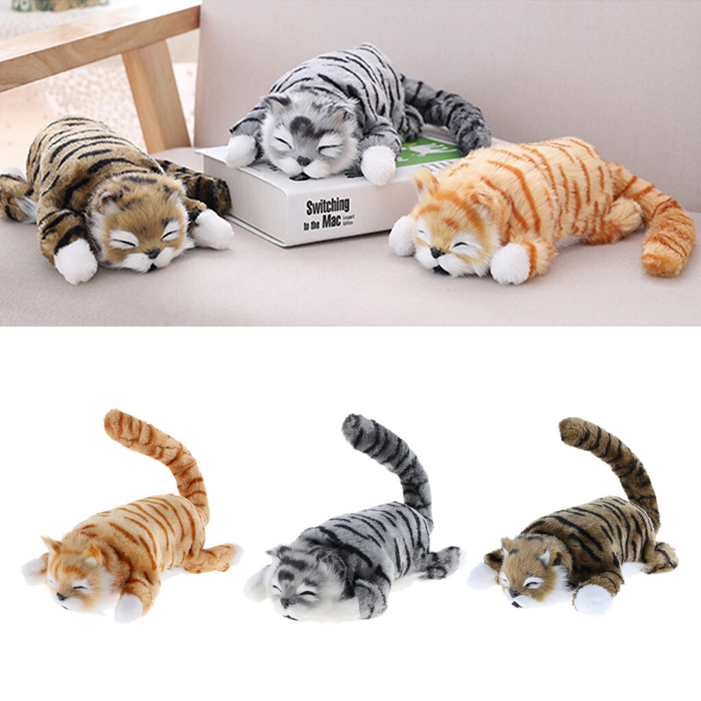 Electronic Rolling Laughing Cat Pet Stuffed Animal Model Home Kids ...
