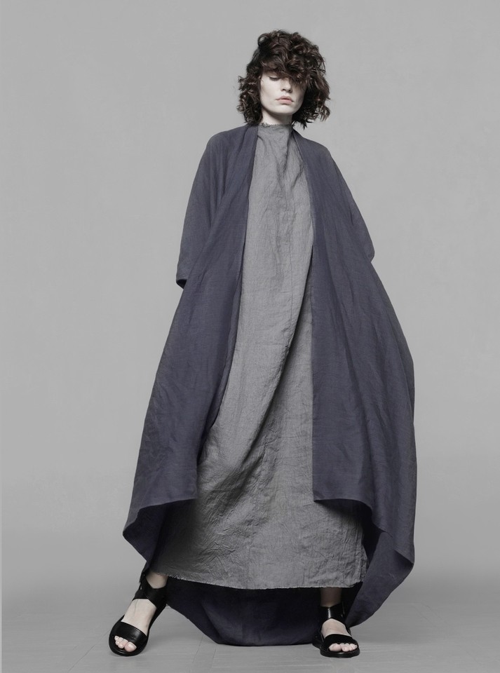Avant Garde Linen Origami Poncho Cape Japanese Style Asymmetrical ...