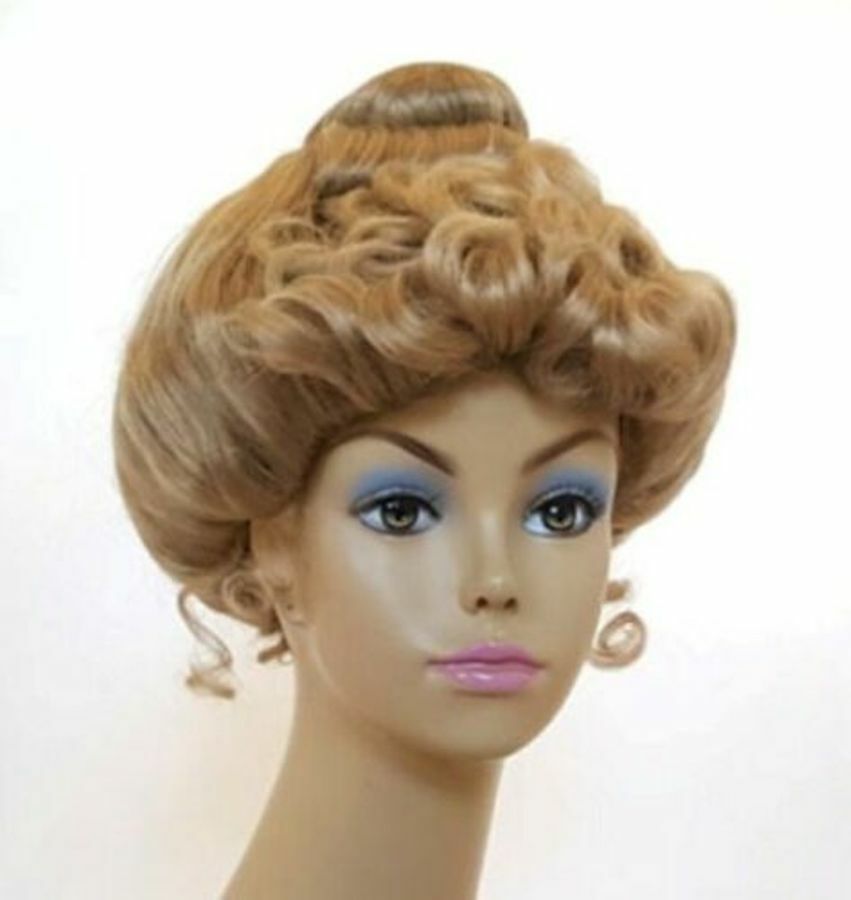 1890S 19TH GIBSON GIRL COSTUME WIG UPSWEEP VICTORIAN CINDERELLA LADY ...