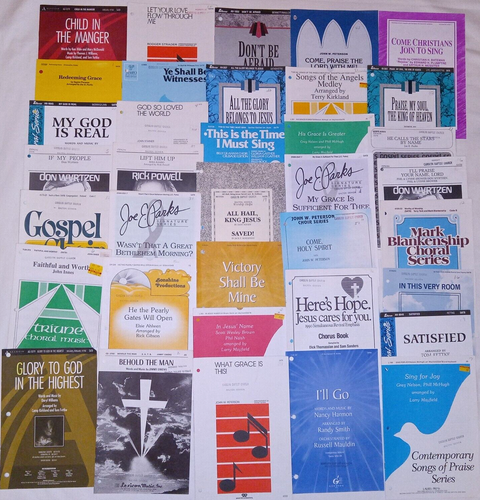 Large LOT OF 64 Pieces Southern Gospel Sheet Music Church Songs ...