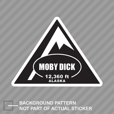 Moby Dick Sticker Decal Vinyl alaska summit peak mountaineering hiking ...