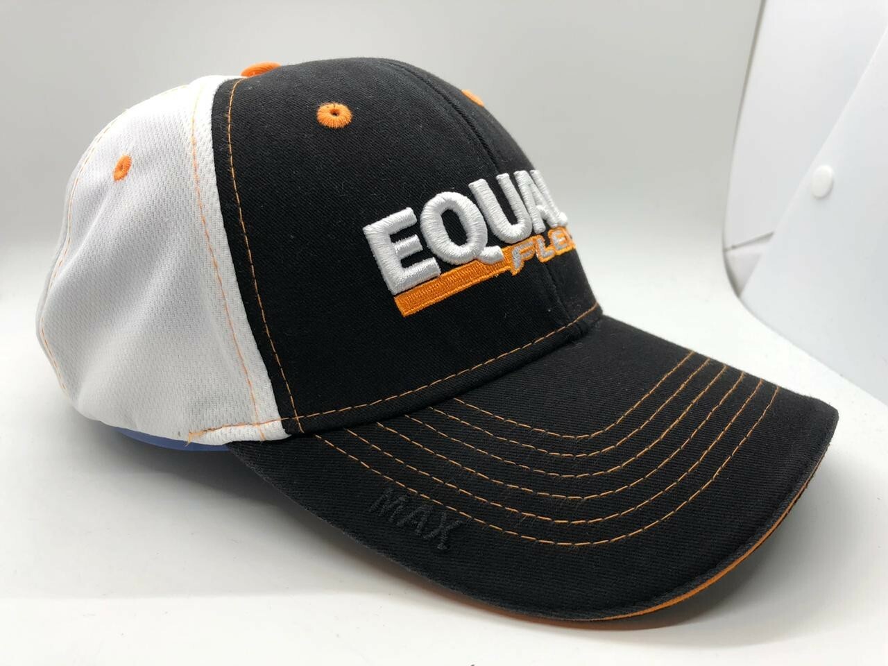 Equal Flexx Dual Force Cap Hat Adult Adjustable Black White Poly Cotton ...
