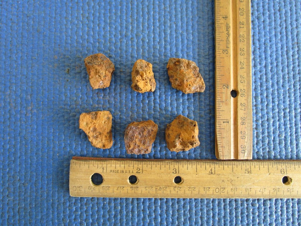 Antique Civil War Relic Small Artillery Shell Fragments X6, dug ...