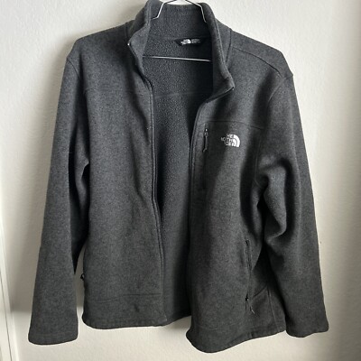 The North Face Midweight Full Zip Fleece Jacket (Men's XL) Gray | eBay