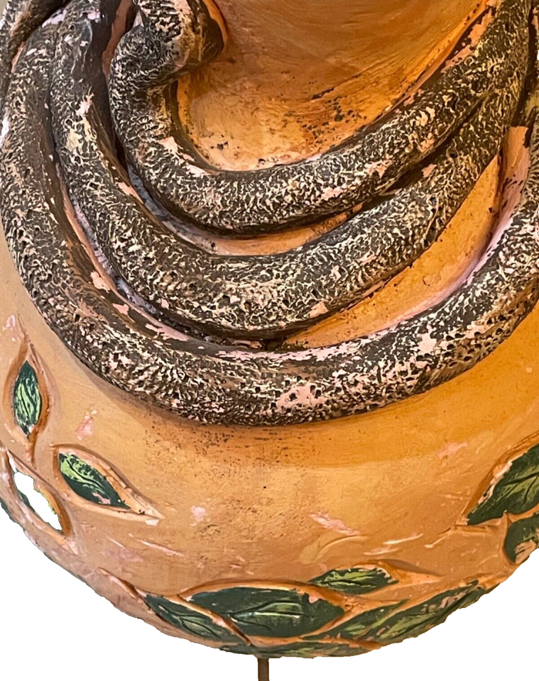 Vintage Large Native American Pottery Snake Pot Vase Signed Comanche 19 ...