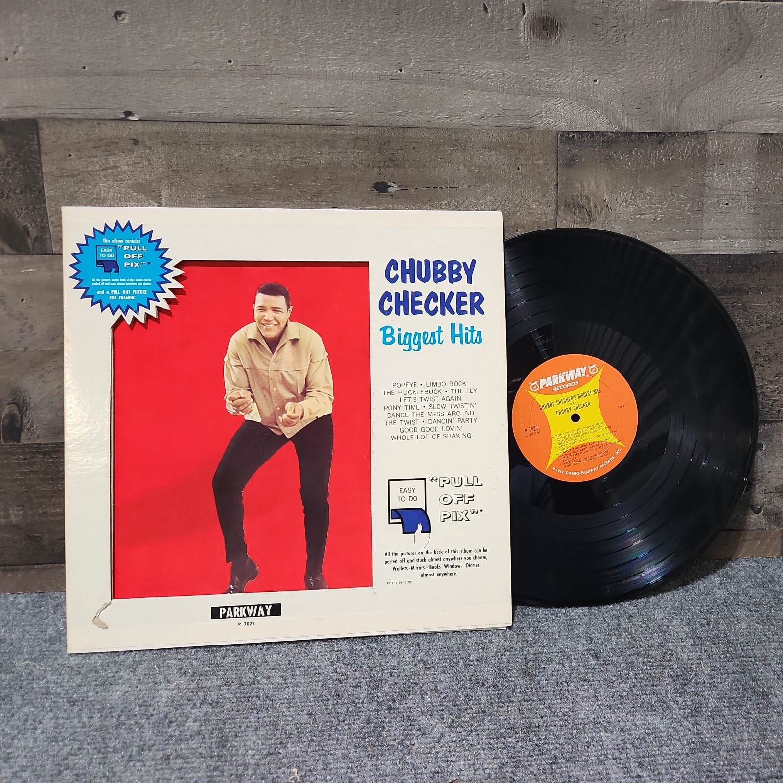 Chubby Checker Biggest Hits LP VTG 1962 Parkway Records 7022 With Pull ...
