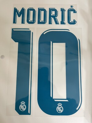 Real Madrid set name and number Modric CL Original Printing 17/18 For A ...