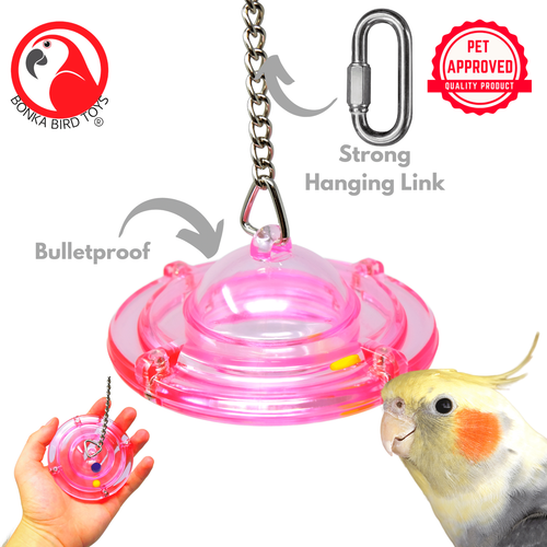 Bonka Bird Toys 0012 Small Saturn Bulletproof Rattle Puzzle Cage Toy ...