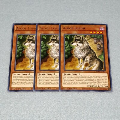 Yugioh Aloof Lupine MP20 1st Edition Rare 3 Card Playset NM | eBay