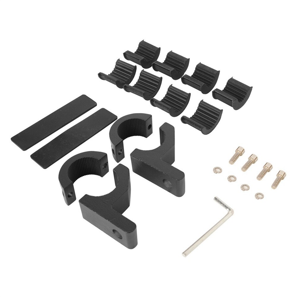 Universal Round Bull Bar Led Light Mount Bracket Kit Black for ATV UTV ...