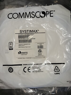 LOT OF 18 Systimax Commscope CPC6642-02F007 D8PS-BL7 CAT5E Patch Cords ...
