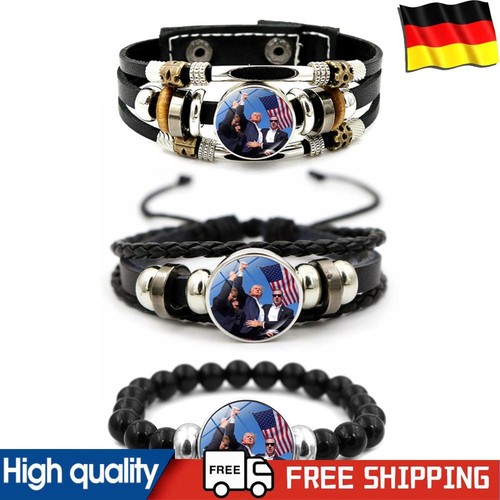 Trump 2024 Bracelet Braided Bracelet Souvenir Bead Bracelet for Men ...