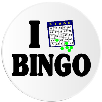 I Love Bingo - 3 Pack Circle Stickers 3" x 3" - Winner Lucky Game Card ...