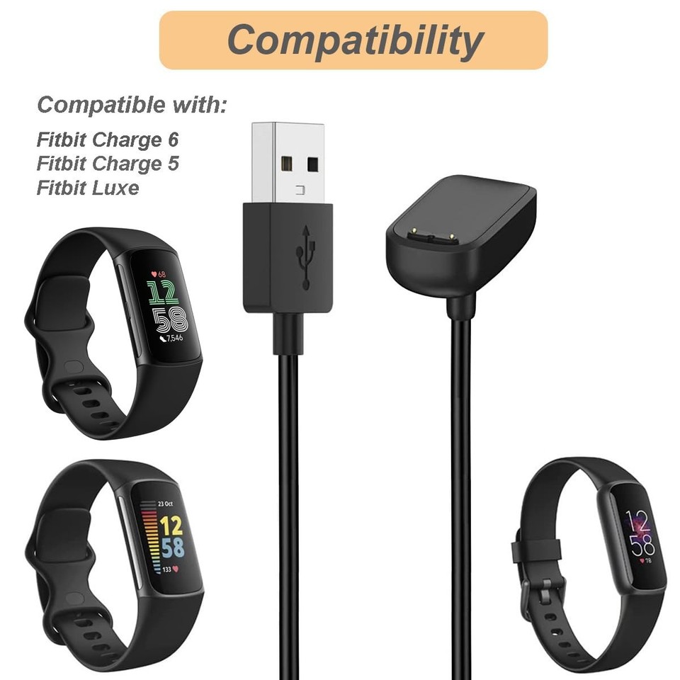 USB Magnetic Charging Cable Charger For Fitbit Luxe / Charge 5/Charge 6 ...