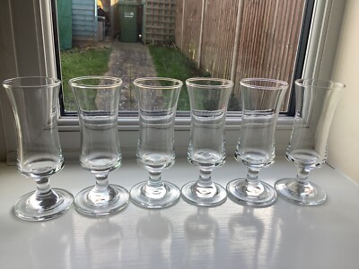 Vintage 1970's Derma Set Of 6 Medium Sherry Schooner Glasses 4.5" | eBay UK