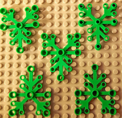 Lego Leaves 6x5 Bright Green Leaf Tree Landscaping Foliage Decorating ...