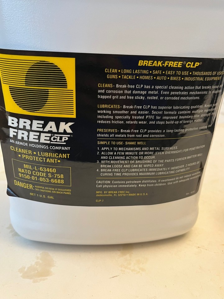 Military Breakfree CLP Weapon Gun Oil 1/2 oz Bottle Full New USA Lot of ...