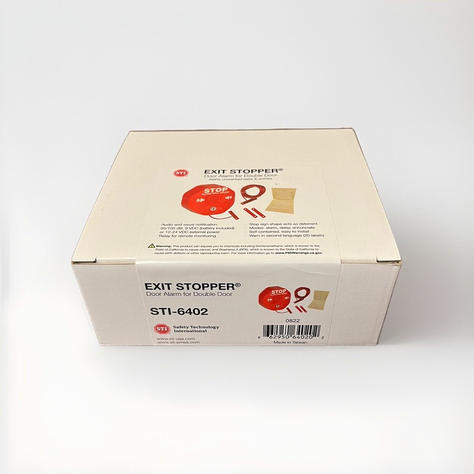 STI-6402 Exit Stopper Door Alarm for Double Doors- New In Box- STI | eBay