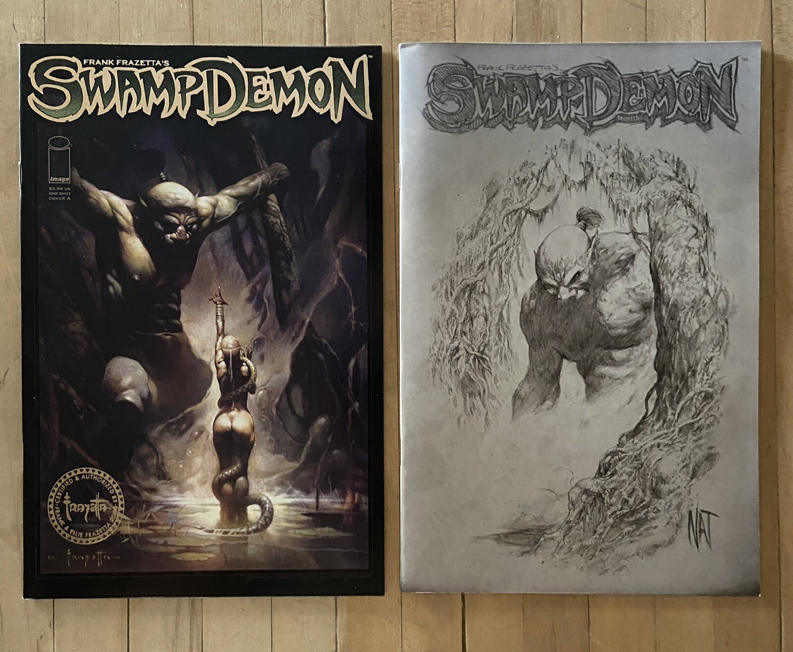 Frank Frazetta's SWAMP DEMON #1 Seal Edition Sketch Covers Image Comics ...