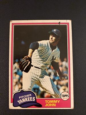 1981 Topps #550 Tommy John New York Yankees Baseball Card Good | eBay