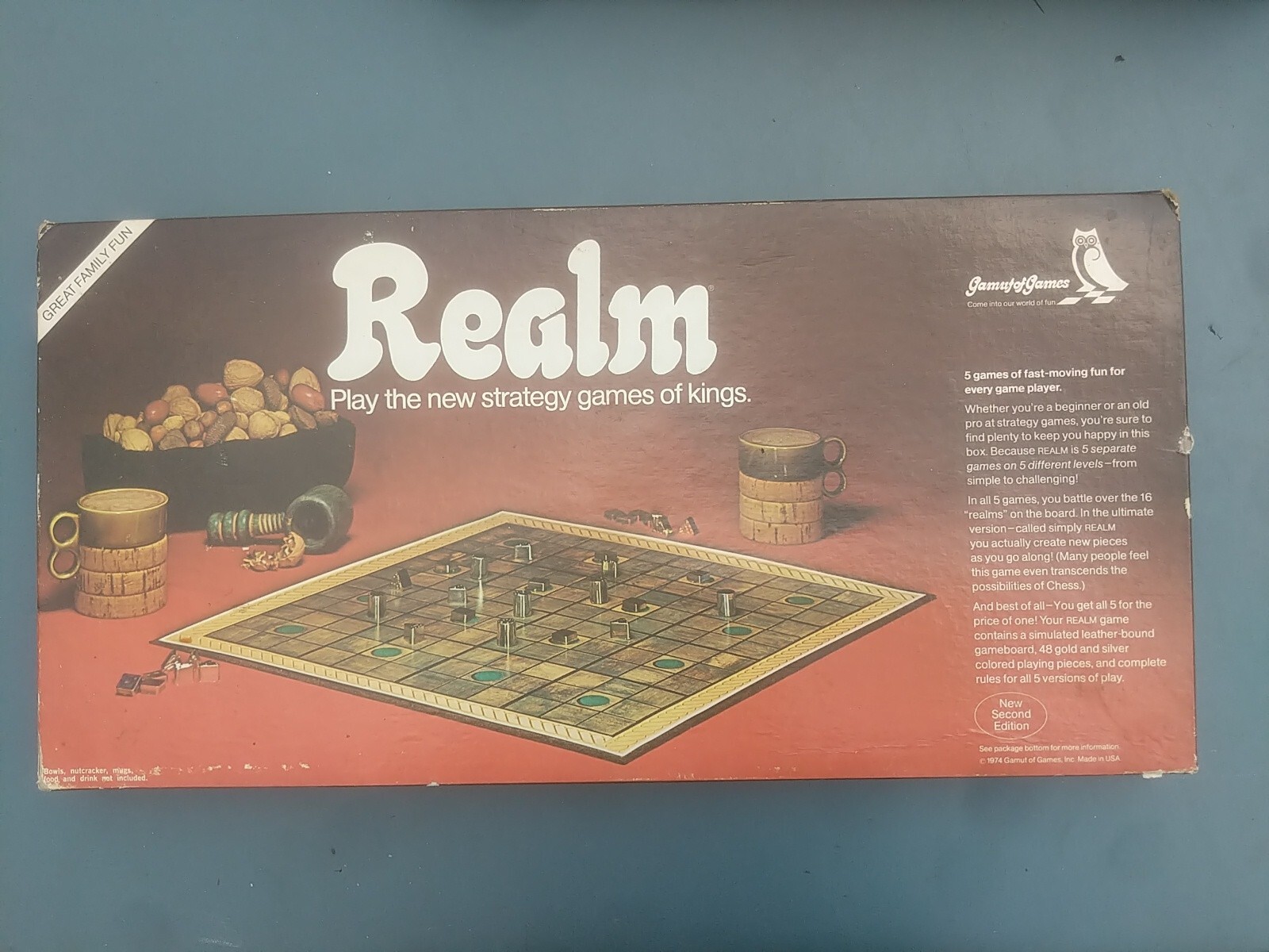 Realm Strategy Board Game - Gamut of Games 1974 100% Complete Vtg ...