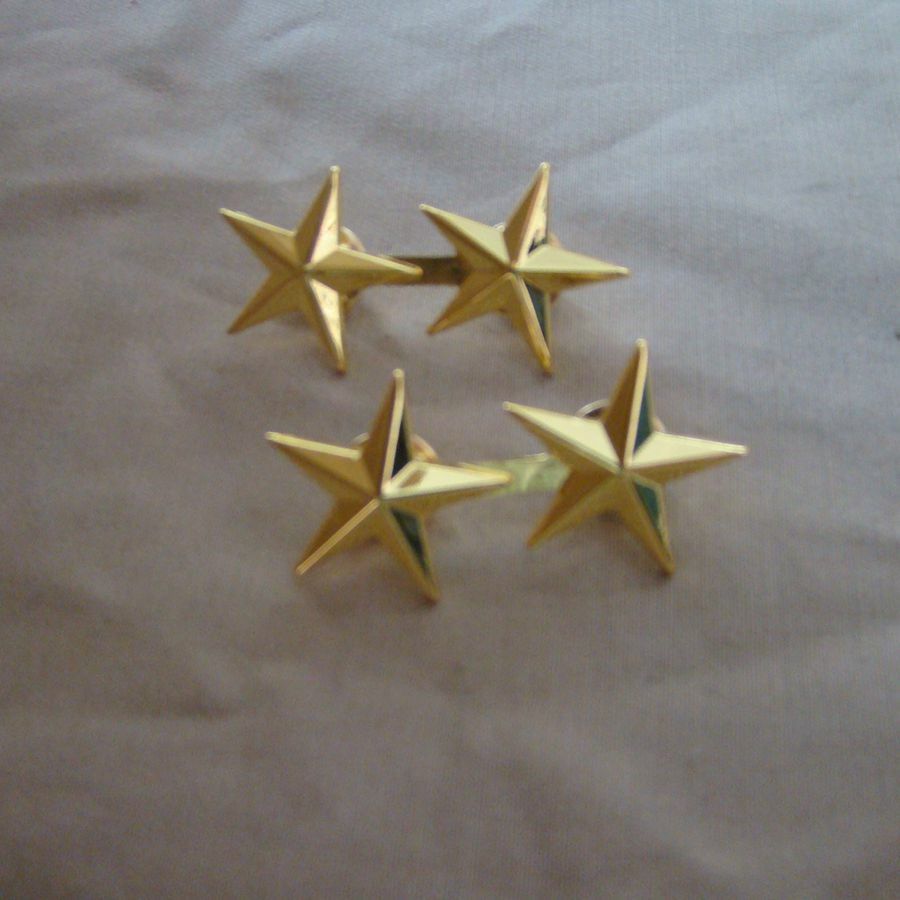 WW2 US ARMY GENERAL OFFICER STARS RANK BADGE METAL LAPEL PIN MILITARY ...