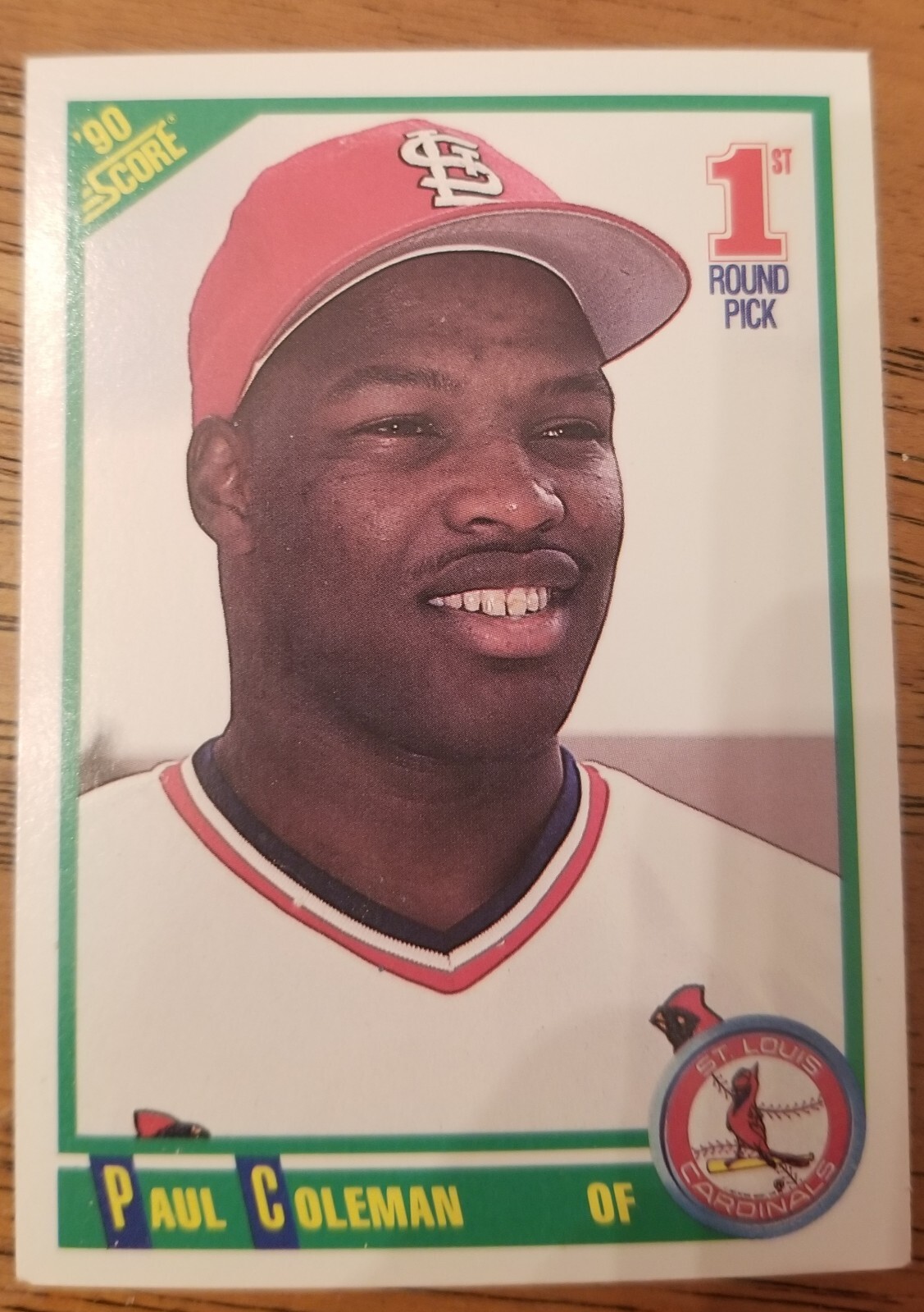 Paul Coleman St. Louis Cardinals 1990 Score Baseball Card #662 ROOKIE ...
