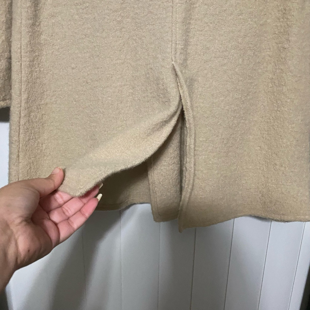 DKNY tan wool button coat - Gem