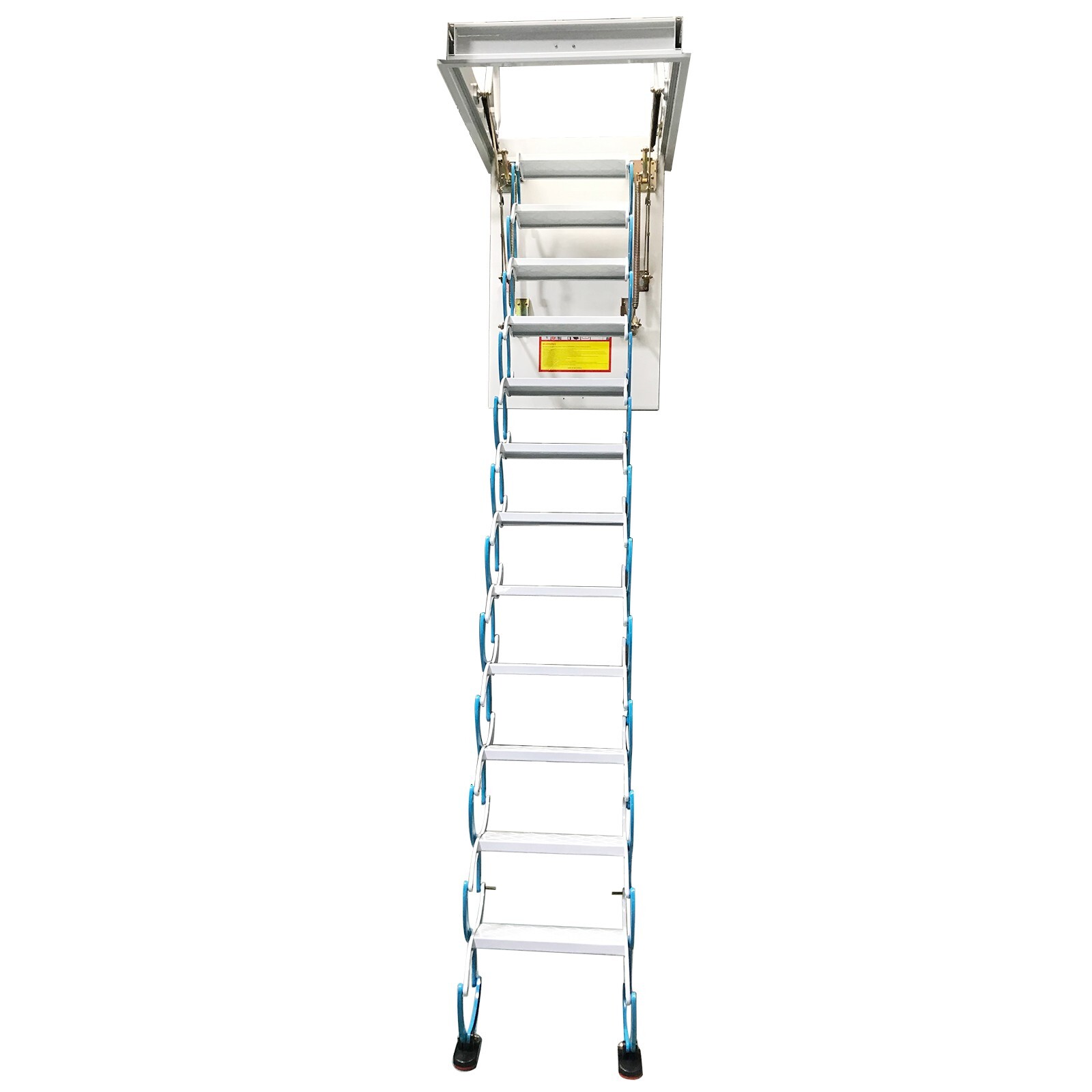 9.84ft Attic Pull Down Ceiling Ladder Stairs Hidden Telescopic Folding ...