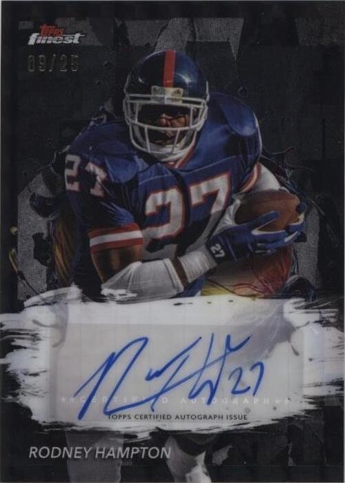 2024 Topps Finest - Finest Autographs Rodney Hampton #FA-RH Black ...