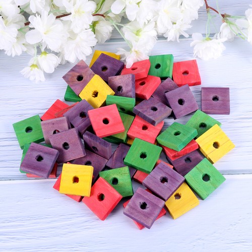 50 Pieces Diy Toy Parts Wood Clip Parrot Chewing Bird Creative Pendant ...