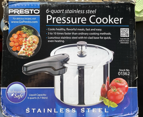 Presto 01362 6-Quart Stainless Steel Pressure Cooker | eBay