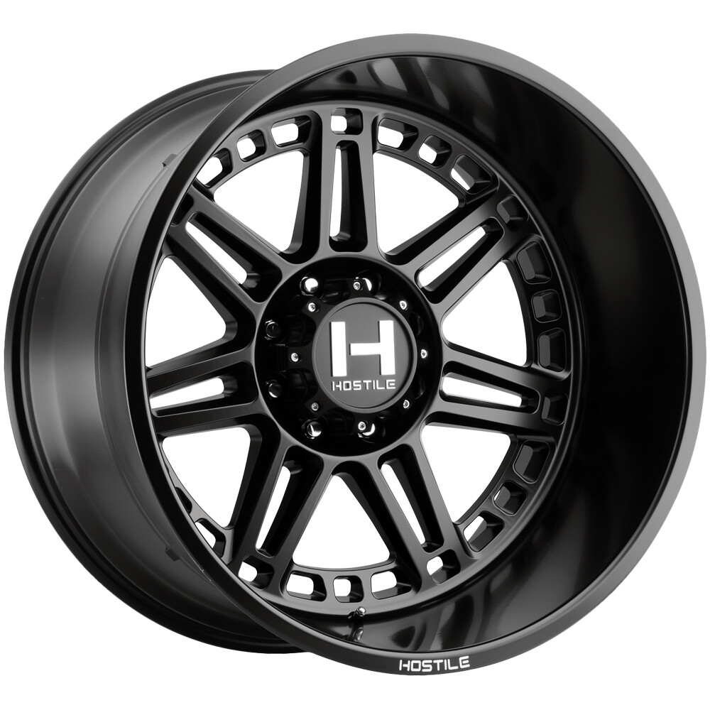 (Set-4) Hostile H124 Lunatic 20x12 5x5.5" -44mm Satin Black Wheels Rims ...