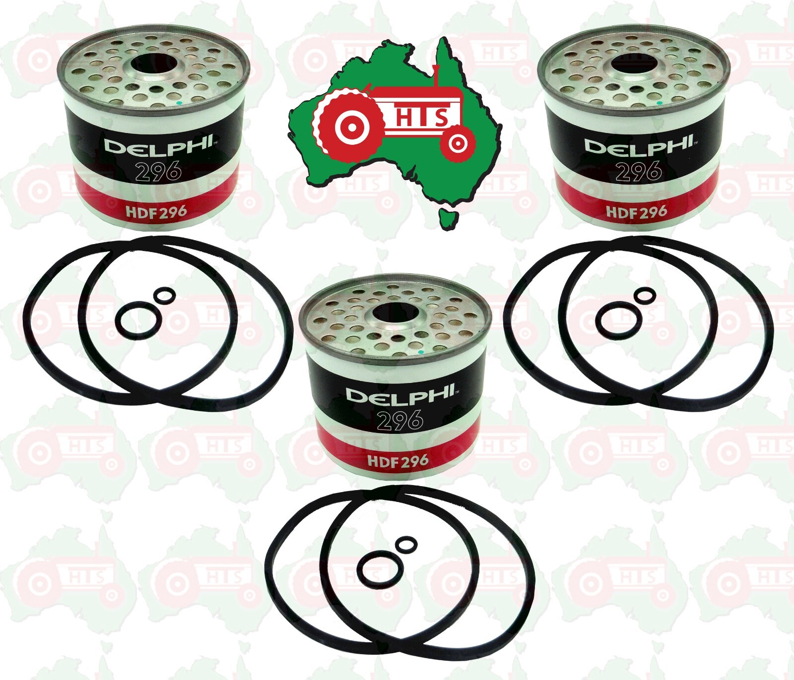 3xCAV 7111-296 Delphi Fuel Filter Fits For Valpadana 7070 8080 ...