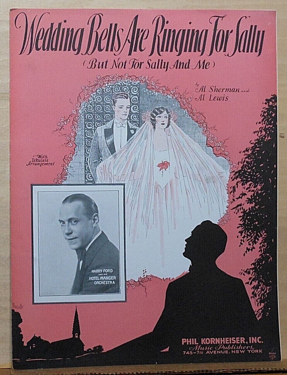 Wedding Bells Are Ringing For Sally - 1930 sheet music, Harry Ford ...