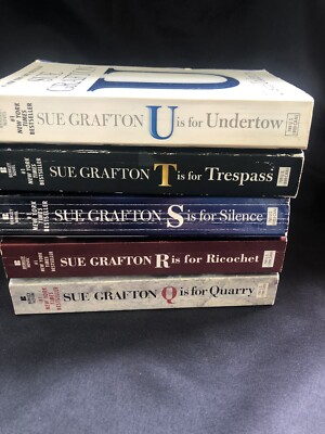 SUE GRAFTON Lot of 5 Alphabet Series Books Q-U Paperback Mystery | eBay