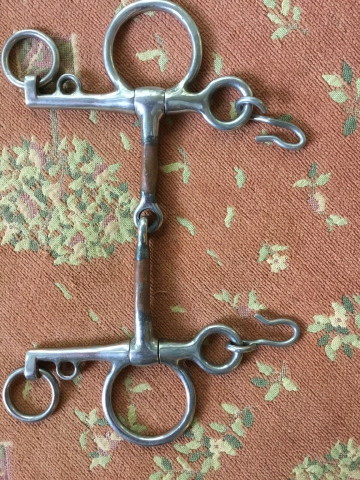 Pelham Jointed Snaffle Custom Copper Pelham Bit 5” English/ Western Bit ...