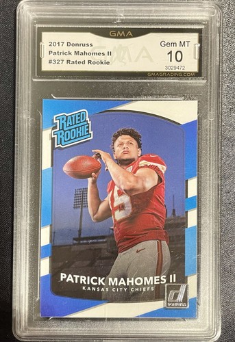 2017 Donruss Patrick Mahomes II Rated Rookie GMA 10 MINT+ Rookie Chiefs ...