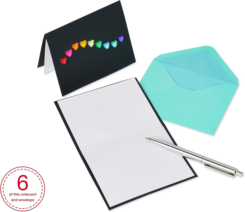 Blank Cards with Envelopes, Rainbow Gems (6-Count) | eBay