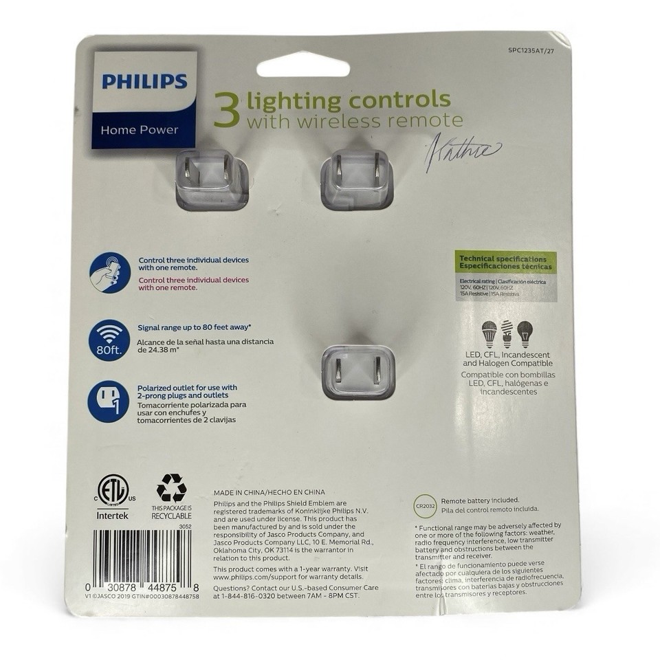 Philips Indoor Lighting Control With Wireless Remote Switch 3 On/OFF ...