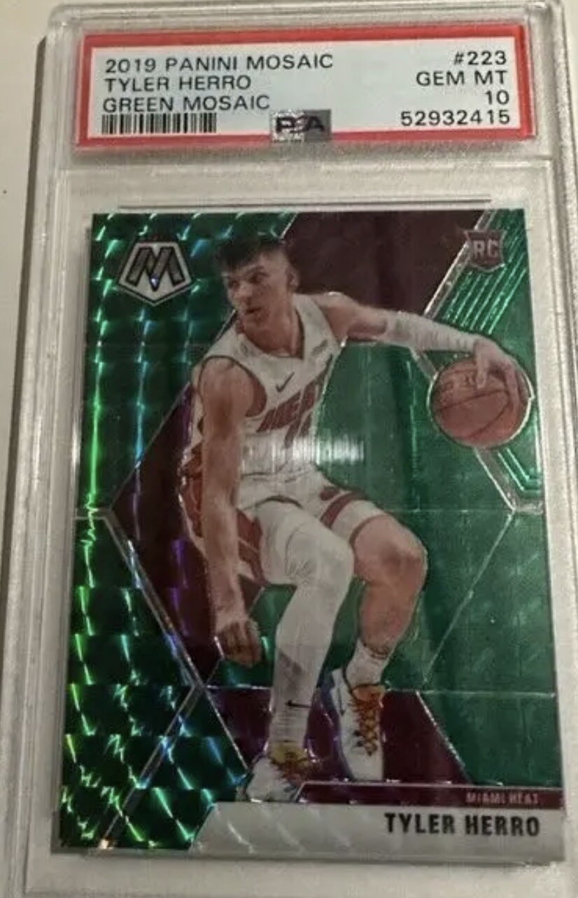 2019 Panini Mosaic Tyler Herro Rookie Green Mosaic PSA 10 | eBay