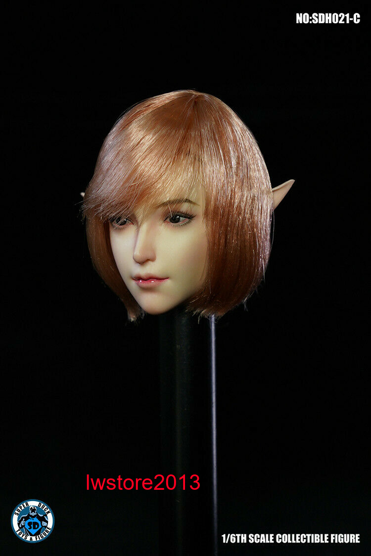1:6 SDH021C Elf Girl Head Sculpt SUPER DUCK F 12" Female PH TBLeague ...