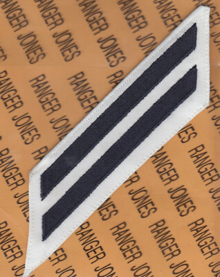 USN Navy SERVICE STRIPES Blue / White 2 BARS=8 years large sleeve patch ...