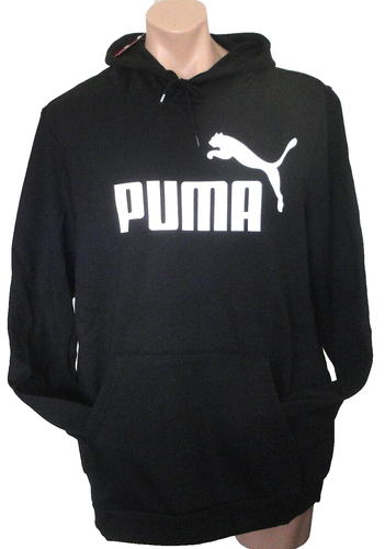 NWT $60 Men's PUMA BIG LOGO HOODIE Pullover 4XLT (4XL TALL) Black BIG ...
