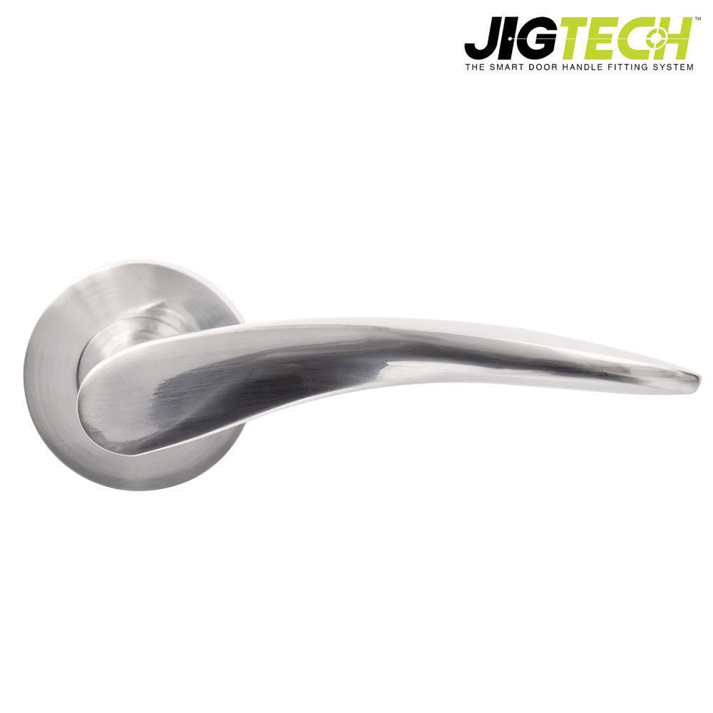 Jigtech VECTA New Door Handles Pack Hinge - Latch Pack Polished - Satin ...