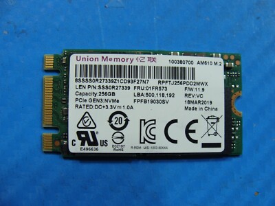 Lenovo S340-15IWL Union Memory 256GB NVMe M.2 SSD Solid State Drive ...